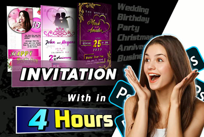 Design all the invitations attractively by Graphicschanka | Fiverr