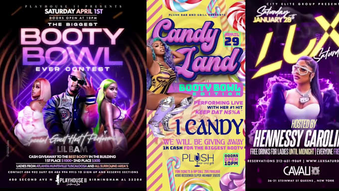 Design animate motion graphics flyers, event flyers, party flyers ...