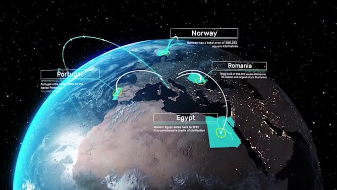 Create amazing 3d earth connections by Iamazimbek | Fiverr
