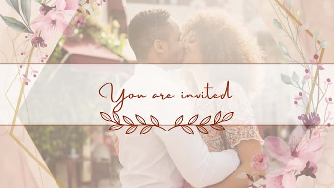 Design custom romantic elegant wedding invitations video by Tde ...