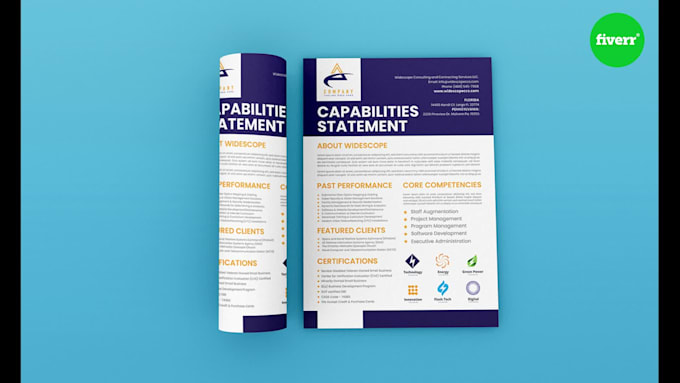 Do attractive, business, unique capability statement design with flyer ...