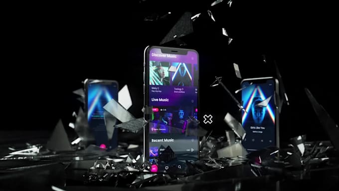 Create fully customizable energizing 3d mobile app promo by Aunrazamars ...