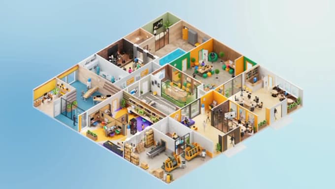 Do isometric 2d 3d interior design 3d isometric explainer video ...