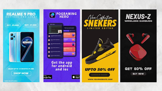 Design animated gif , html5 web banner for google banner ads by M_afser ...