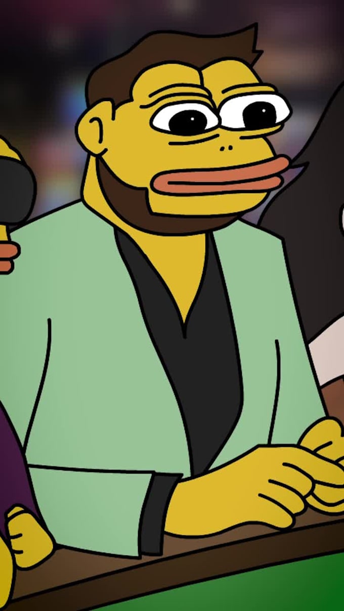 Memecoin animation, memecoin art, 2d memecoin, meme token, funny meme ...