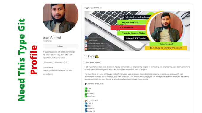 Create amazing github profile account by Young_coder1 | Fiverr