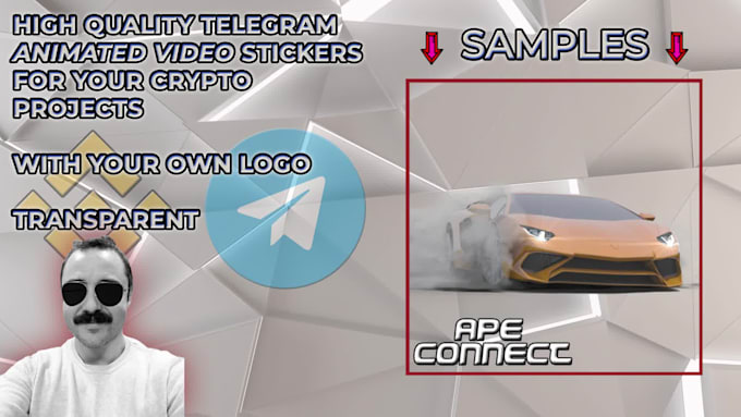 Create telegram animated video stickers package for crypto projects by ...