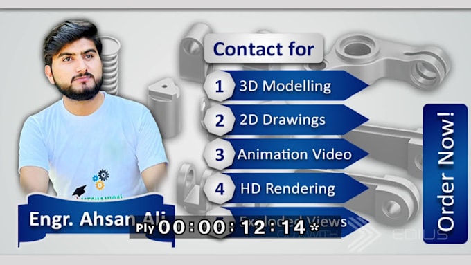 Do 3d cad for mechanical and industrial parts by Engr_ahsan_786 | Fiverr