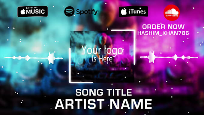 Design music spectrum or audio lyric visualization by Hashim_khan786 | Fiverr