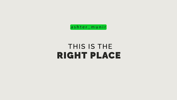 Create custom animated logo, intro, outro animation and lower thirds ...