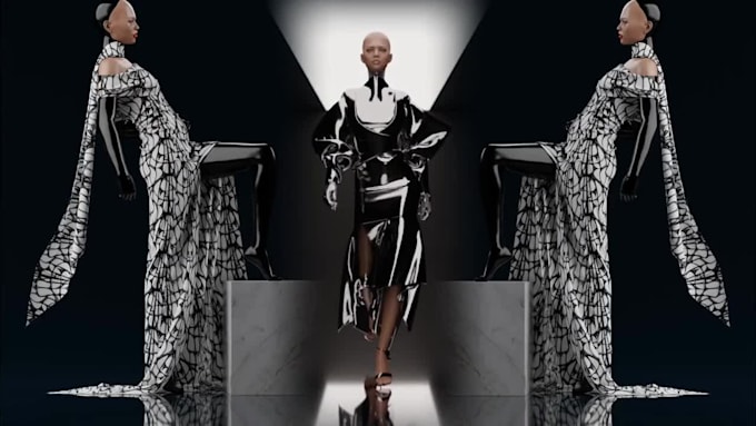 Render 3d fashion animation, 3d cloth animation, 3d garment design, daz ...