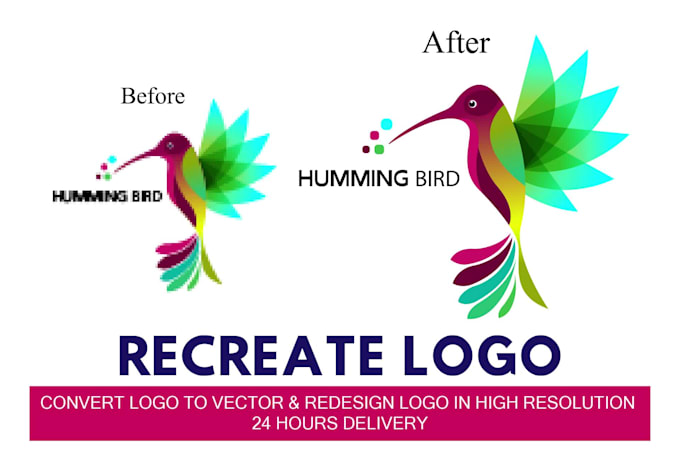 Recreate, redesign, redraw logo, design, edit, update by Logodesign36h ...