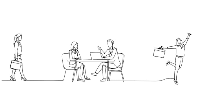 Animate a continuous line art 2d pencil sketch, 2d traditional ...