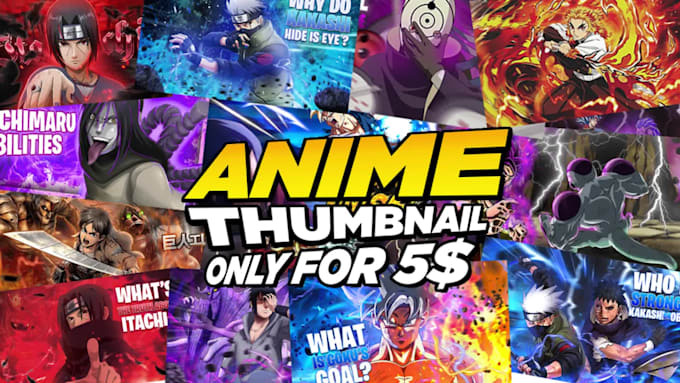 Design amazing anime, manga, amv youtube video thumbnails by ...