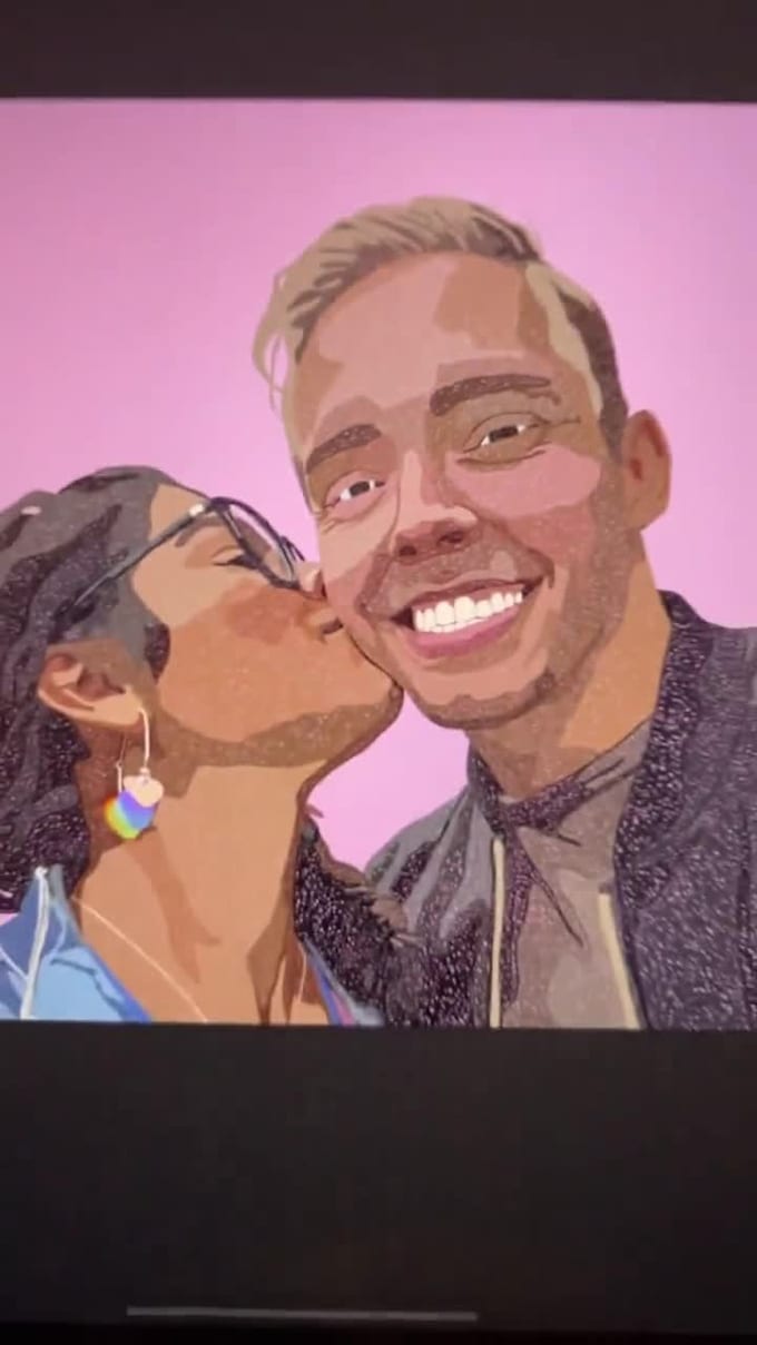 Draw a unique portrait from a photo by Angieamericana | Fiverr