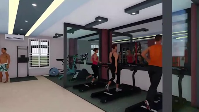 Create 3d gym animation, 3d fitness logo, 3d workout and exercise ...