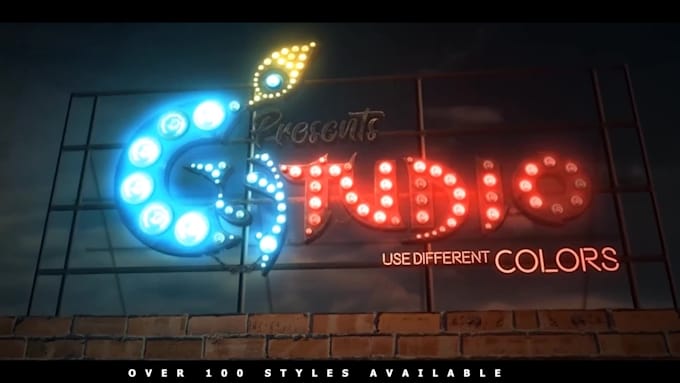 Do led bulb logo animation, neon light signs intro video, light bulb ...