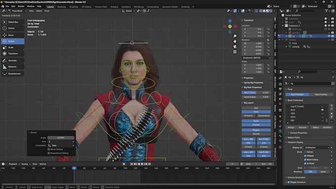 Rig your 3d character professionally in blender by Jaime_ramirez_s | Fiverr
