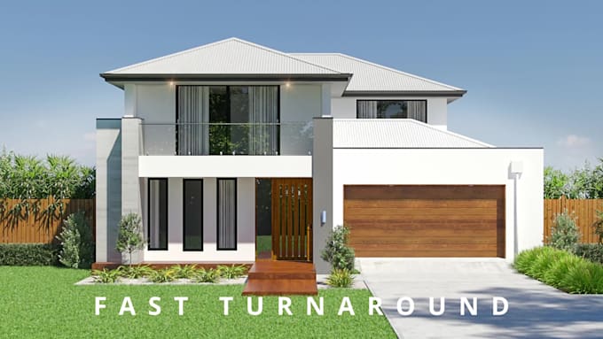 Provide fast australian facade renderings by Samithaworks | Fiverr