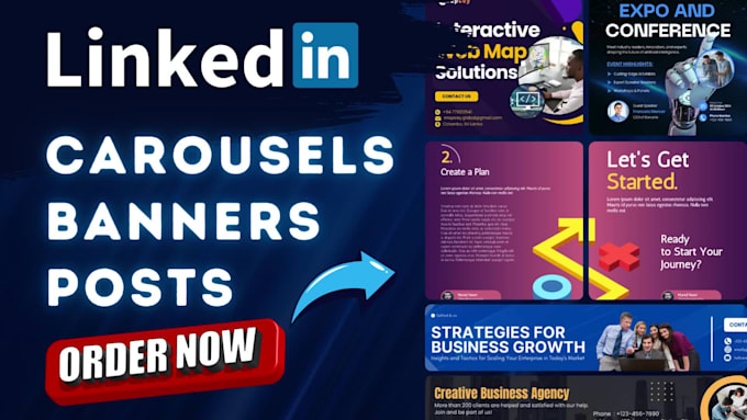 Design attractive linkedin carousels, covers, posts, banners by Anjanaa ...
