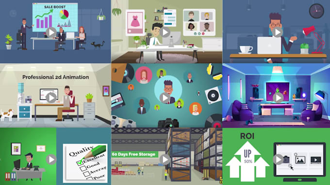 Create a professional 2d animation videos for your business sales by ...