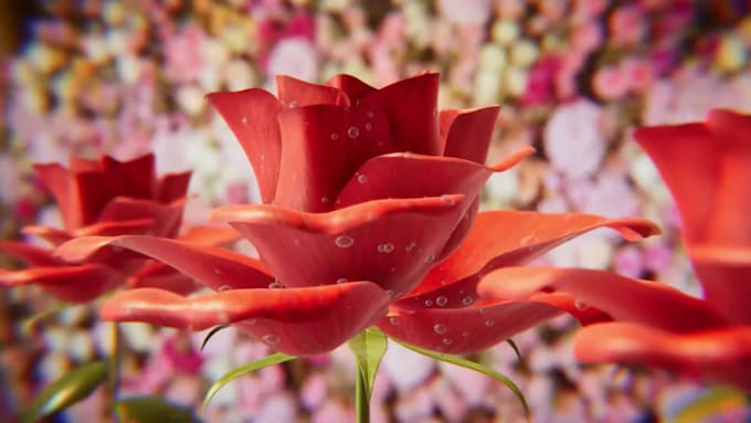 Do photorealistic 3d flower animation, 3d cgi flower design, 3d cgi ...
