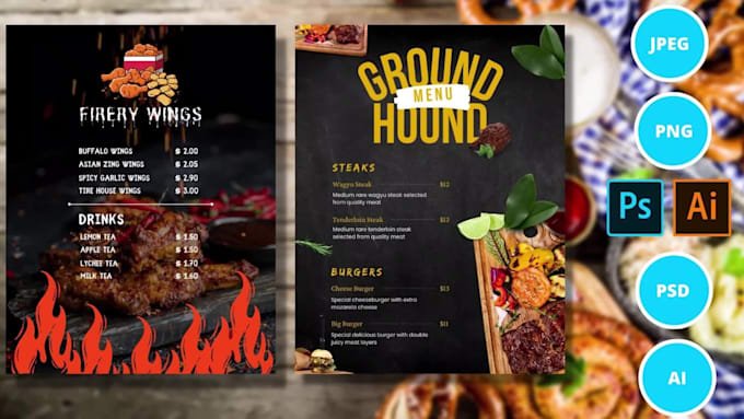 Design unique restaurant menu, food menu and digital menu by Connorpeck ...