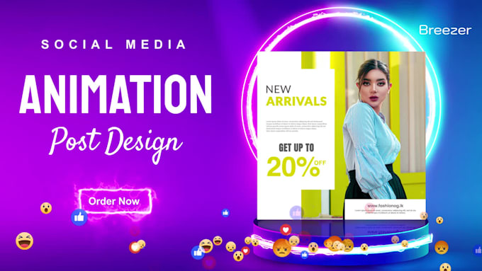 Create modern animated social media posts for you by Breezer_studio ...