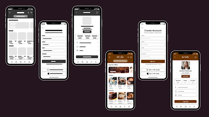 Design ui ux for mobile app and web using figma by Kongsept | Fiverr