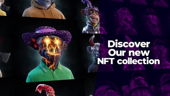 Edit unique nft promo, nft promo video, nft ads, nft video, nft opener by Jabarullarifnas | Fiverr