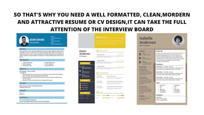 Prepare professional resume template and cv design by Shahadat257 | Fiverr