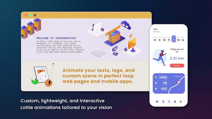 Create a custom lottie animation from your design by Khursheed3626 | Fiverr