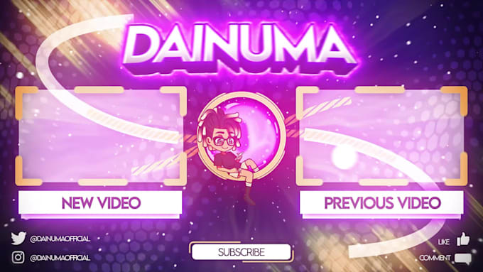 Create 2d outro youtube and stream gaming by Crztifx | Fiverr