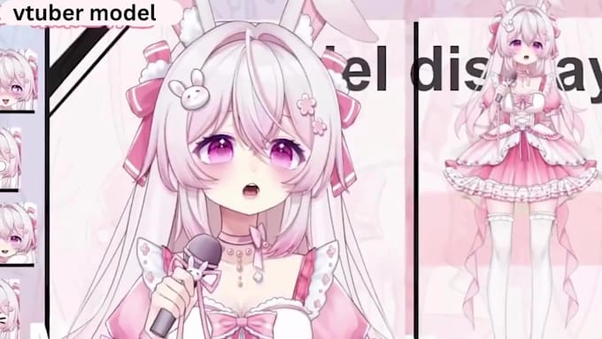 Dibujar y manipular modelos vtuber 2d masculinos y femeninos, diseño vtuber, manipulación live2d