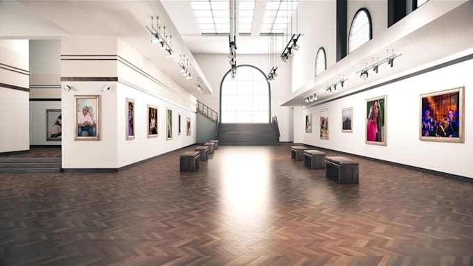 Create 3d art gallery museum slideshow video by Richhub99 | Fiverr