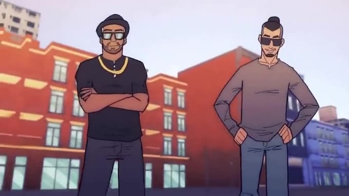 Do 2d animated rapper music video 2d cartoon music video in anime or ...