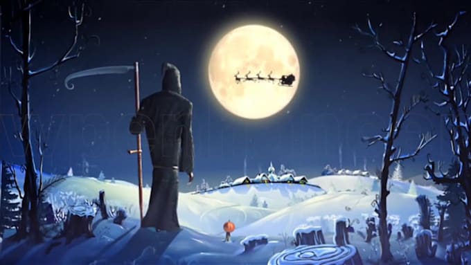 Make a very funny christmas grim reaper video intro opener by ...