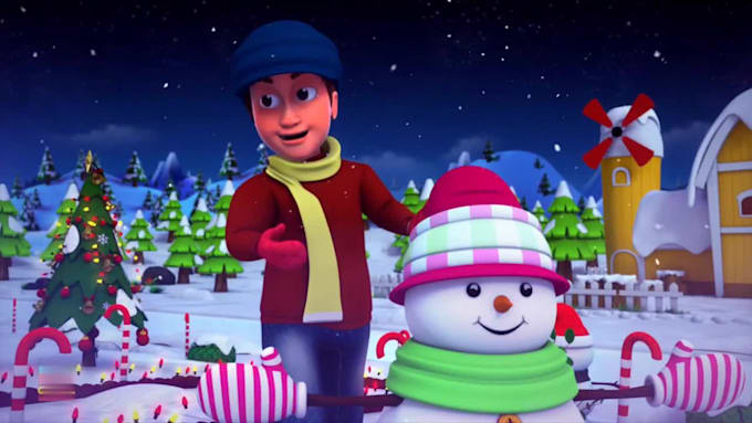 Create 3d christmas animation , 3d kids christmas video, 3d christmas ...