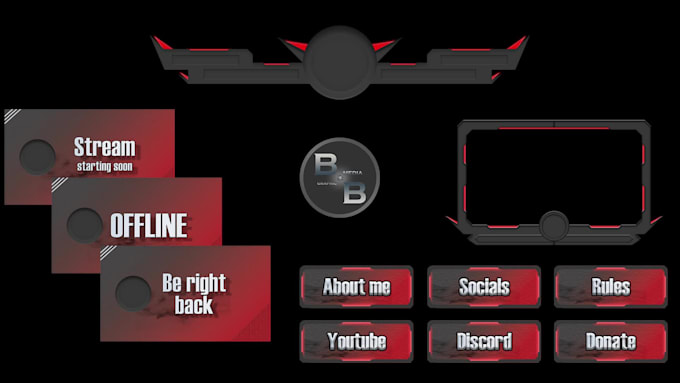 Custom design complete twitch overlay with your ideas by Bbmediagraphic ...