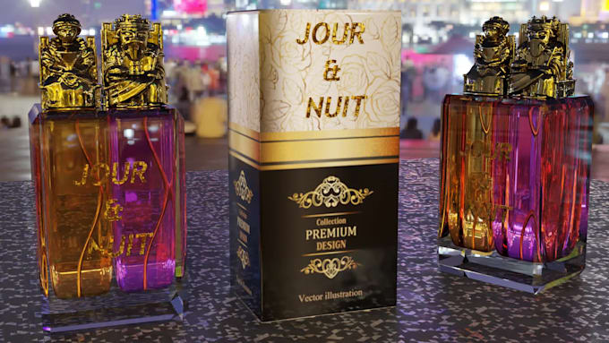 Do label design 3d perfume bottle and premium luxury packaging by ...