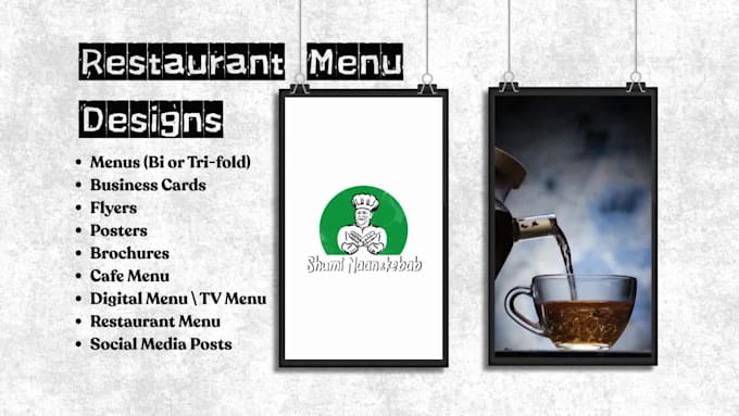 Design restaurant menus creatively professional by Aqib00057 | Fiverr