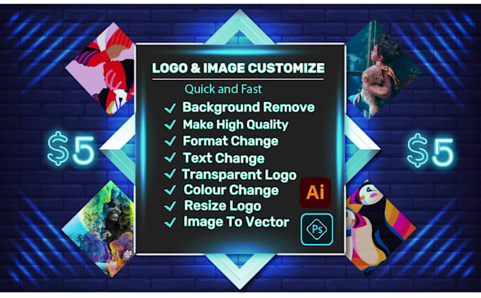 Do amend transparent logo, vector tracing, resize image, png by Brand ...