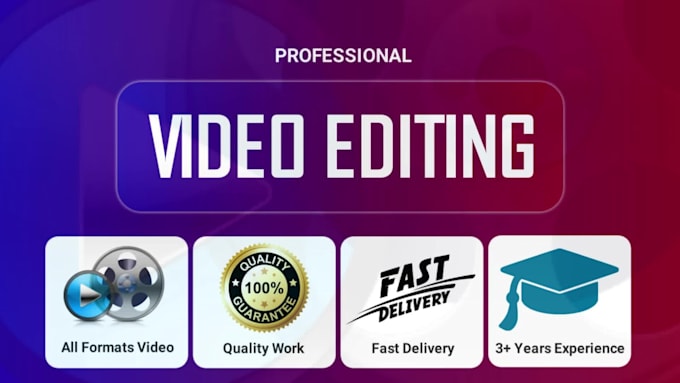 Do basic video editing for you by Am_brother | Fiverr