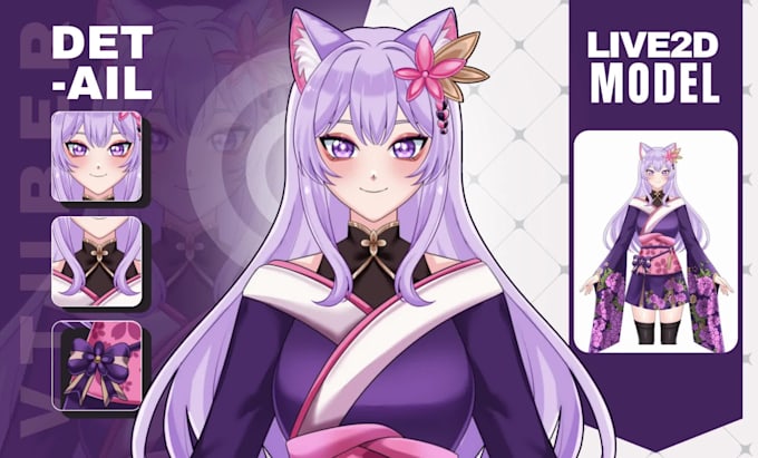 Design and rigging high quality live 2d vtuber model for stream by ...