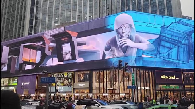 Do 3d anamorphic design, led screen, display billboard animation,cgi ...