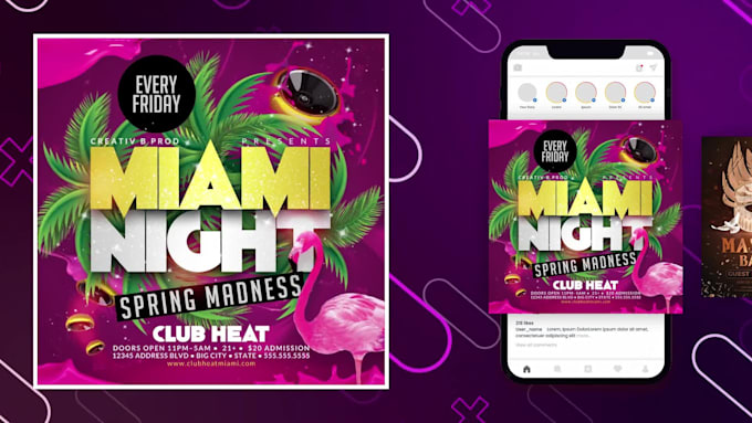 Animate flyer or create animated motion flyer, poster for event, party ...