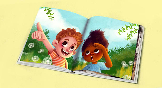 Create a cute children book illustration and cover by Illustartor | Fiverr