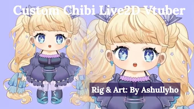 Cute chibi live2d vtuber model chibi character chibi anime art rigging ...