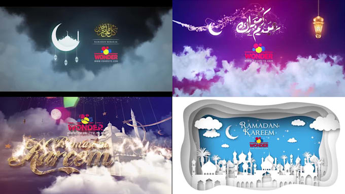 Make ramadan opener and eid greetings logo animation video by Design_a1 | Fiverr