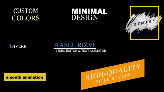 Add title subtitles and text animation in your videos by Raselrizvim ...